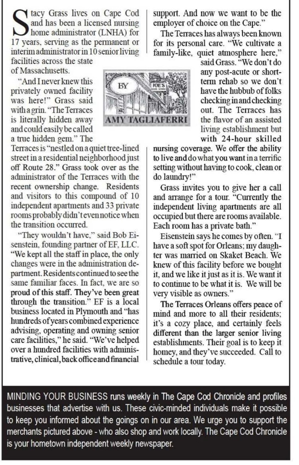 The Cape Cod Chronicle - Minding Your Business - Terraces Orleans - EF ...